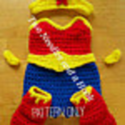 Ravelry: Wonder Woman Photo Prop pattern by Two Needles and a Hook