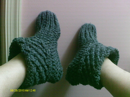 Ravelry: Knit Tweed Slippers #99494N pattern by Mary Maxim