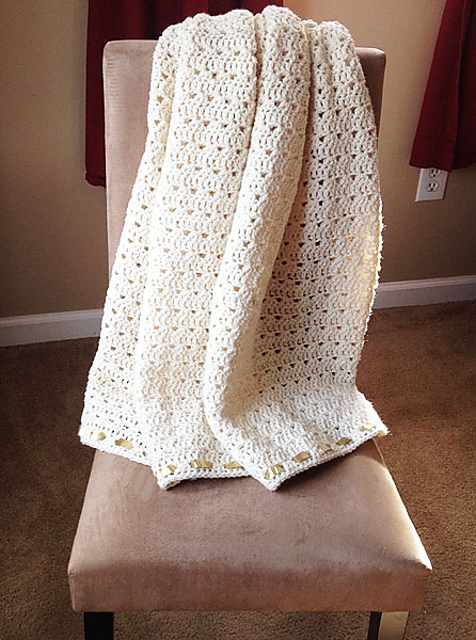Ravelry: Classically Simple Shell Afghan or Baby Blanket pattern by ...