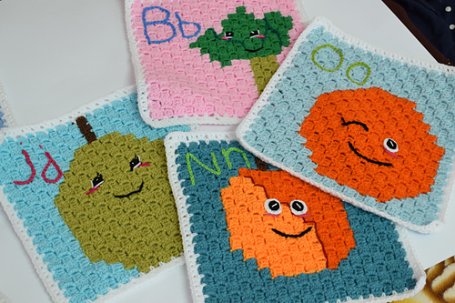 Ravelry: Apple, Broccoli, Carrot, Dewberry c2c design pattern by ...