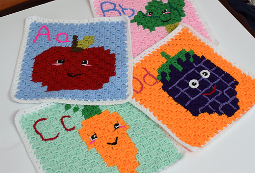 Ravelry: Apple, Broccoli, Carrot, Dewberry c2c design pattern by ...