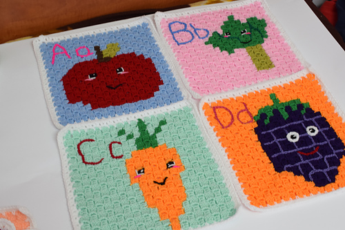 Ravelry: Apple, Broccoli, Carrot, Dewberry c2c design pattern by ...