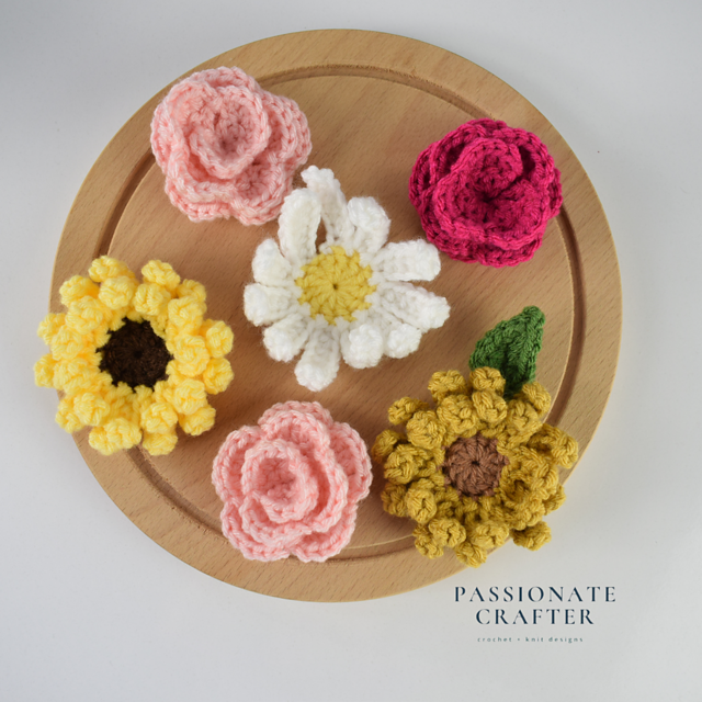 Ravelry: sunflower applique pattern by passionatecraft2