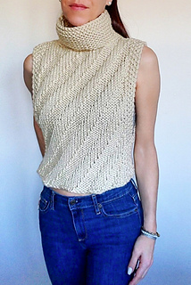 Ravelry: Diagonal Super Bulky Vest pattern by chez pascale