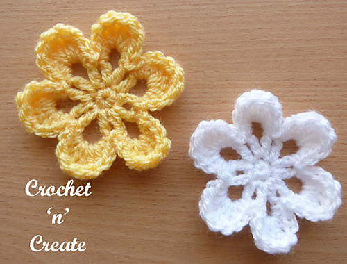 Ravelry: Small Flower Applique pattern by Crochet 'n' Create