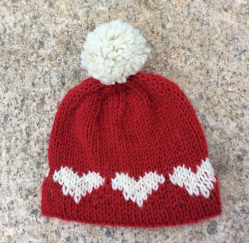 Ravelry: Little Red Hat with Hearts pattern by Paula Herbert