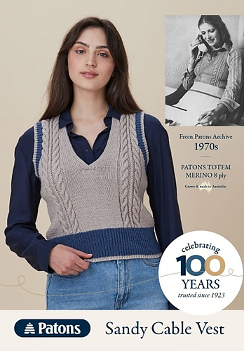 Ravelry: Sandy Cable Vest pattern by Patons Australia