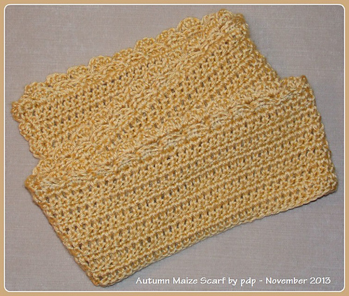 Ravelry: pdpeters' Autumn Maize Scallop Scarf