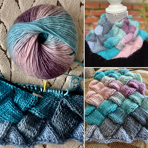 Ravelry: Minerva Entrelac Cowl or Scarf pattern by Michele Bernstein