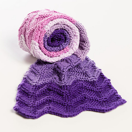 Ravelry: Gradient Chevron Knit Scarf pattern by Loops & Threads™ Design ...