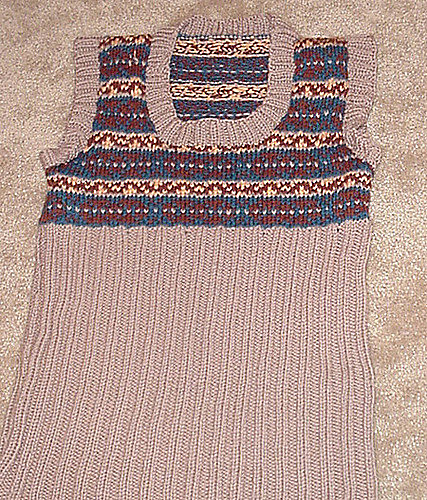 Ravelry: #25 Rib/Fair Isle Vest pattern by Melissa Matthay