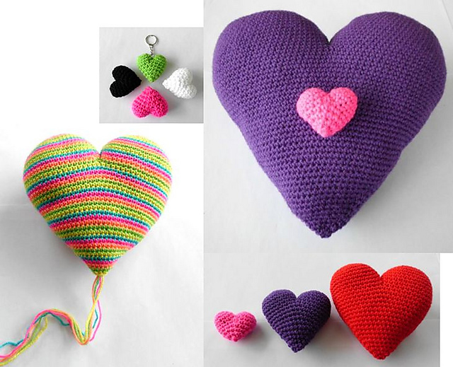 Ravelry: The 'any size you like' stuffed heart pattern pattern by Petal71
