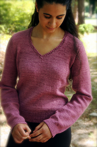 Ravelry: #106 Silky V-Neck Sweater pattern by Phoenix Bess