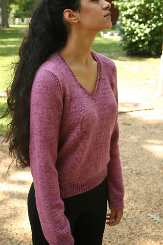 Ravelry: #106 Silky V-Neck Sweater pattern by Phoenix Bess