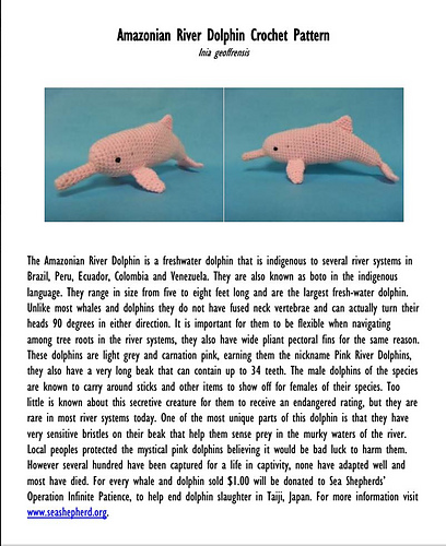 Ravelry: Amazon Pink River Dolphin Amigurumi pattern by Erica McBride