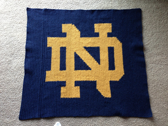 Ravelry: Notre Dame interlocking ND pattern by Denise McNickle