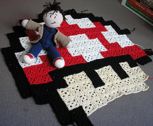 Ravelry: Pixelated Mushroom Rug pattern by Nyss Parkes