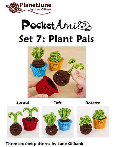 Ravelry: PocketAmi Set 7: Plant Pals pattern by June Gilbank