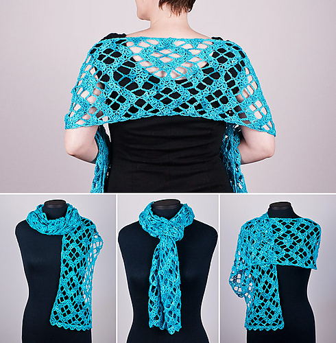 Ravelry: Diamond Lace Wrap pattern by June Gilbank