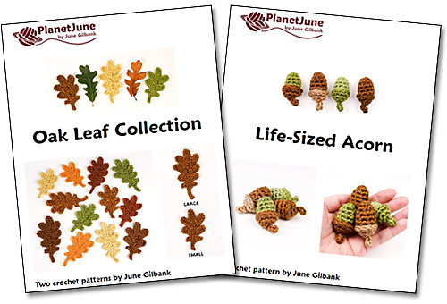 Ravelry: Oak Leaf Collection & Life-Sized Acorn pattern by June Gilbank