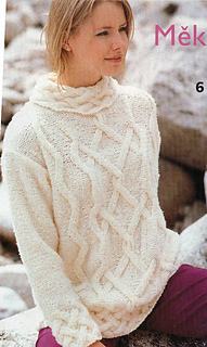 Ravelry: # 06 Pulli mit Flechtmuster in Natur pattern by Sabrina/Sandra team designers