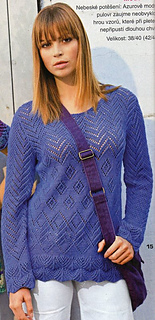 Ravelry: # 15 Ajourmusterpulli in Blau pattern by Sabrina/Sandra team designers