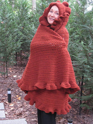 Ravelry: Ruffled (REVISED) Shawl/Cape pattern by Linda Kaye Smith