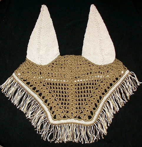Ravelry: Fly bonnet - Horse fly mask pattern by Ludmila Kotaskova