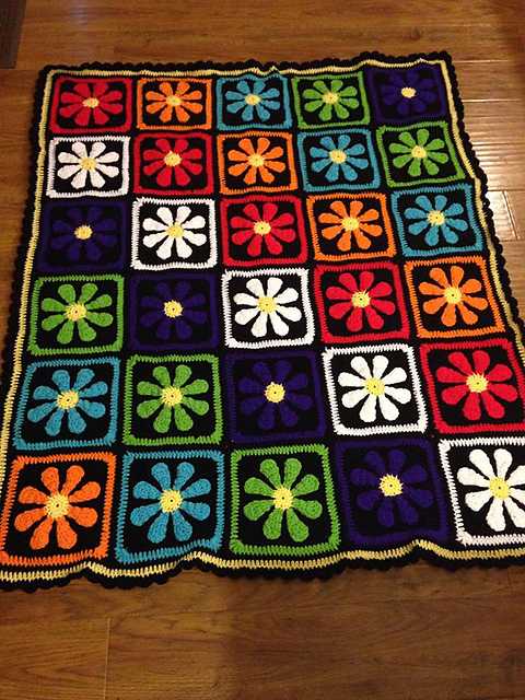 Ravelry: poshlynne's Flower Power Afghan
