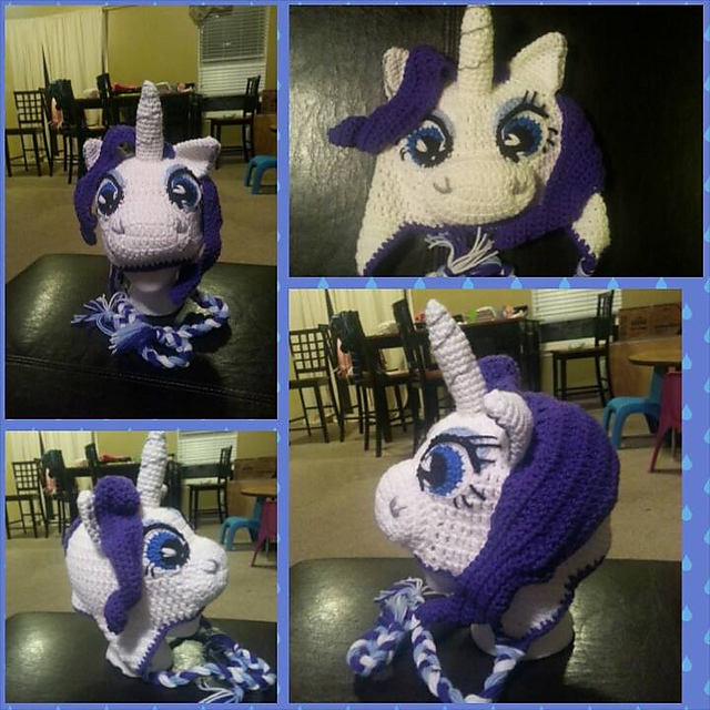 Ravelry: Rare Pony Hat/ Rarity pattern by Yarnee Marmee