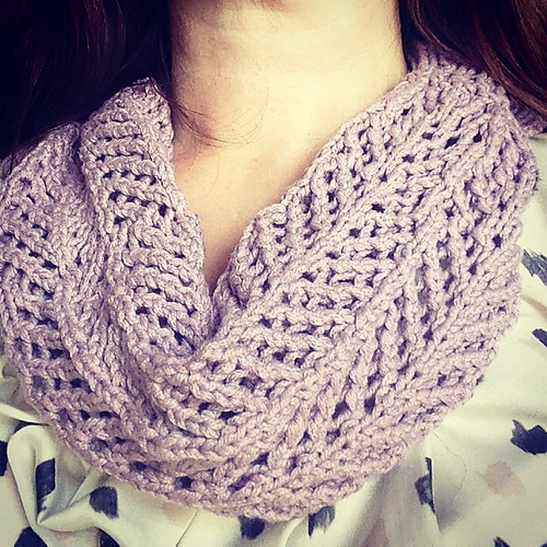 Ravelry: Arrowhead Lace Cowl pattern by Gretchen Tracy