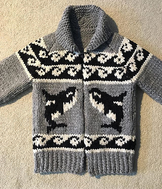 Ravelry: Killer Whale Jacket pattern by White Buffalo Mills Ltd.
