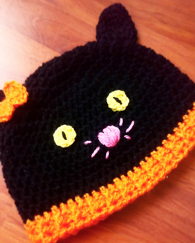 Ravelry: Halloween Black Cat Hat pattern by Erangi Udeshika