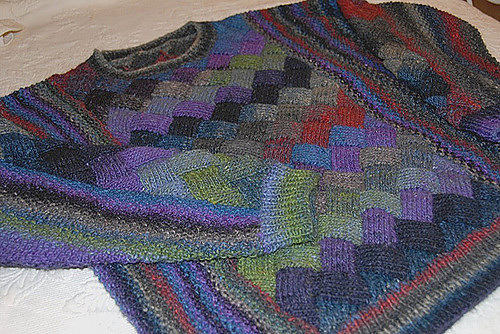 Ravelry: Entrelac Pullover Sweater WS 105 pattern by Sarah James