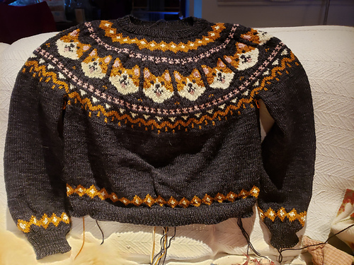Ravelry: Corgi Sweater | Christmas Winter Design pattern by Rose Marinne