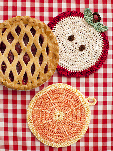 Ravelry: Apple and Orange Potholders pattern by Meredith Crawford