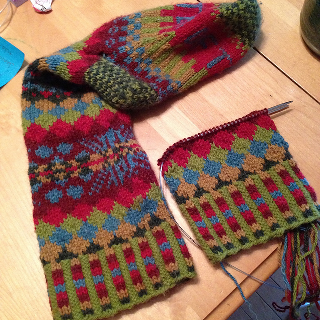 Ravelry: Cross and Flower Fair Isle Socks pattern by Madeline Weston