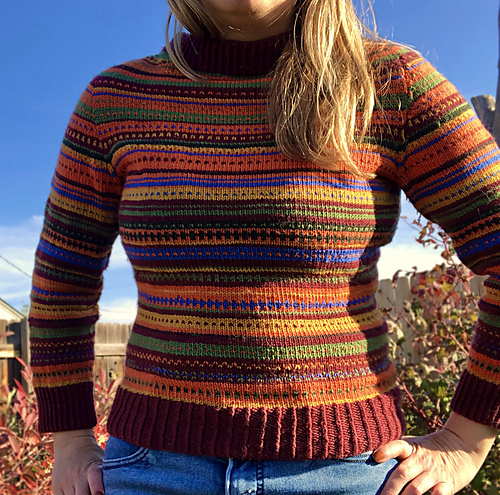 Learned Portuguese knitting for this color work sweater : r/knitting