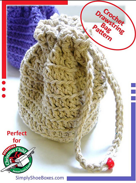 Ravelry: Shoe Box Drawstring Bag pattern by Cheryl