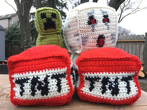 Ravelry: Minecraft TNT Blocks pattern by Rebecca Vendetti
