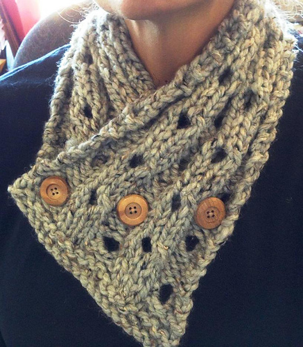 Ravelry: Eyelets and Ribs Cowl pattern by Reddcaboose