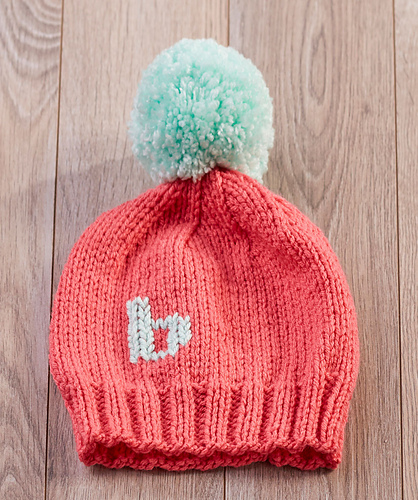 Ravelry: Monogram Pom Pom Hats pattern by Cathy Payson