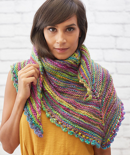 Ravelry: Vibrant Knit Shawlette pattern by Cathy Payson