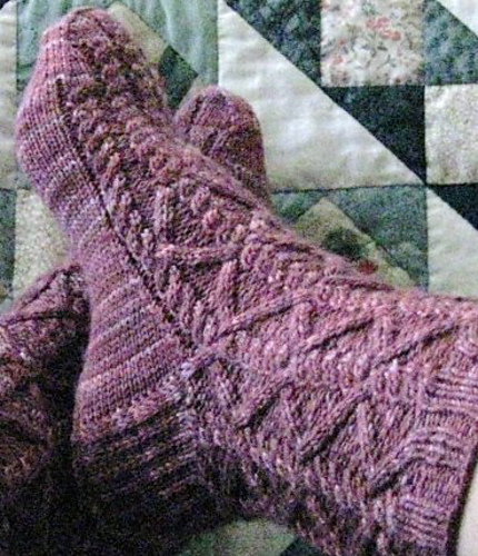 Ravelry: Romantic Entanglement Socks pattern by Cynthia Levy