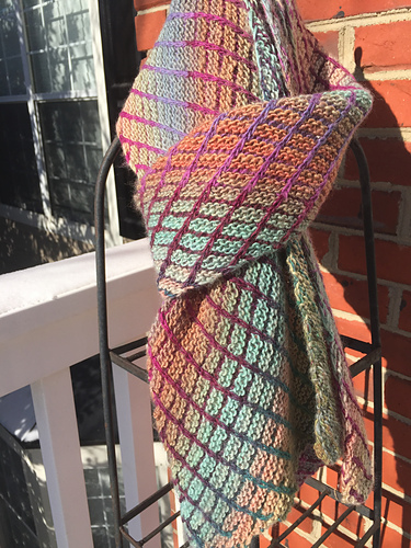 Ravelry: Radiant Gradient Bias Scarf pattern by Susan Ashcroft