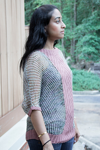 Ravelry: Two Color Mesh Top pattern by Laura Zukaite