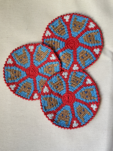 Ravelry: Mochila coasters pattern by Marion Verloop
