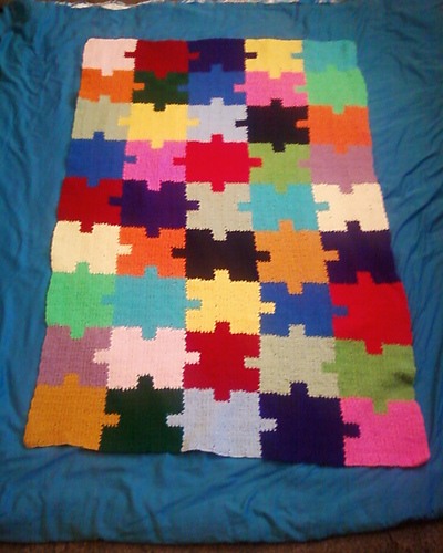 Ravelry: Autism Awareness Jigsaw Puzzle Afghan pattern by Roberta Duley