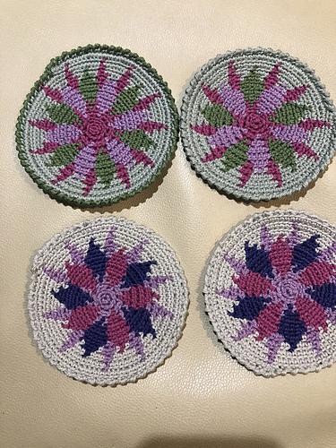 Ravelry: Mochila coasters pattern by Marion Verloop