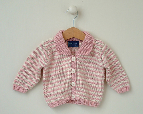 Ravelry: Baby Cardigan Mini Stripe pattern by Linda Whaley